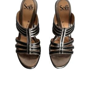 Sofft | Shoes | Sofft Brand High Heel Sandals Black And Silver Size 6 2 ...